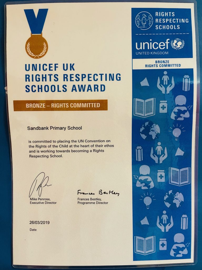 Rights Respecting School – Bronze Award – Sandbank Primary School – Bun ...